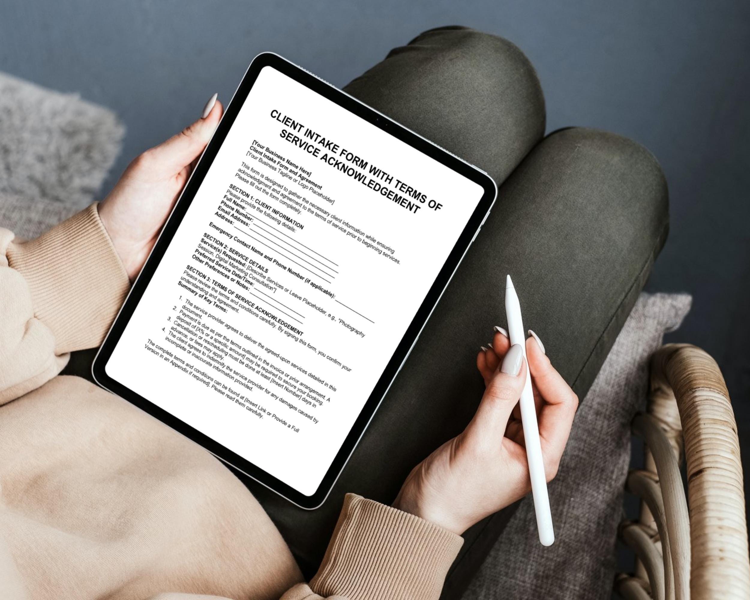 Lawyer-drafted Client Intake Form Template: Editable Word Document ...