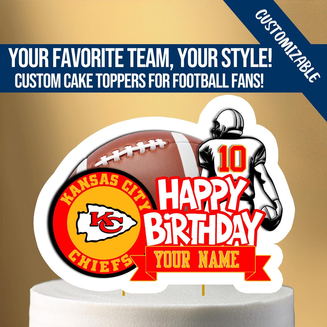 Printable Football Birthday Cake Topper – Choose Your Football Team ...