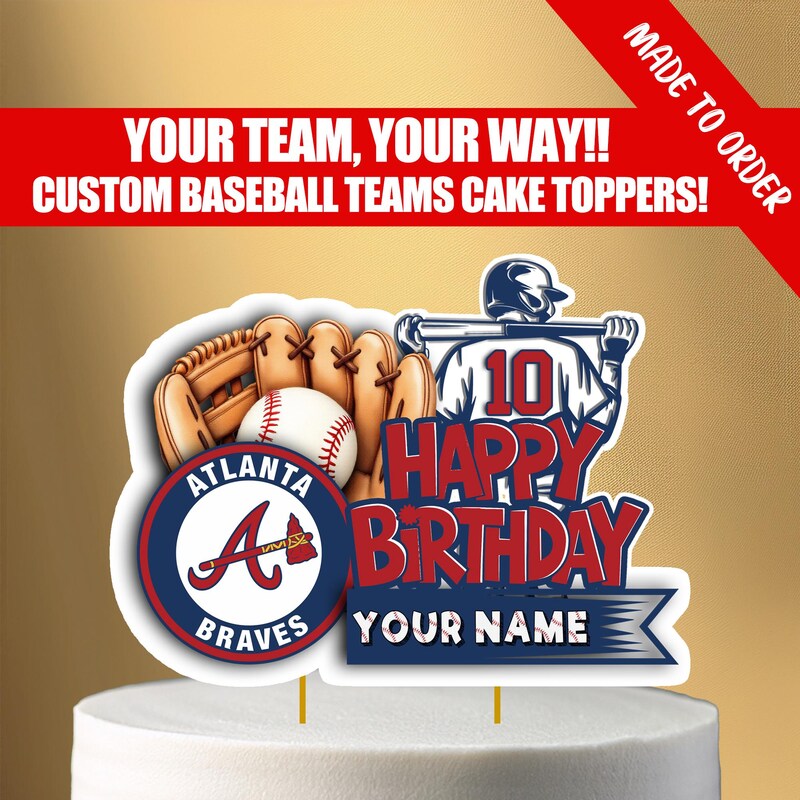 Baseball Cake Topper - Etsy