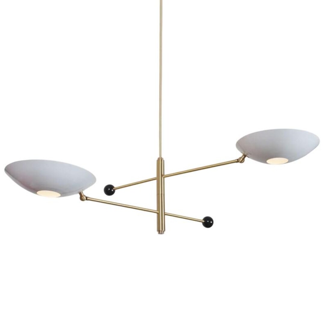Sputnik Stilnovo Style Double Shade Ceiling Pendant Mid Century Light ...