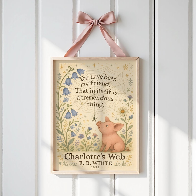 Wall Art Charlottes Web - Etsy UK