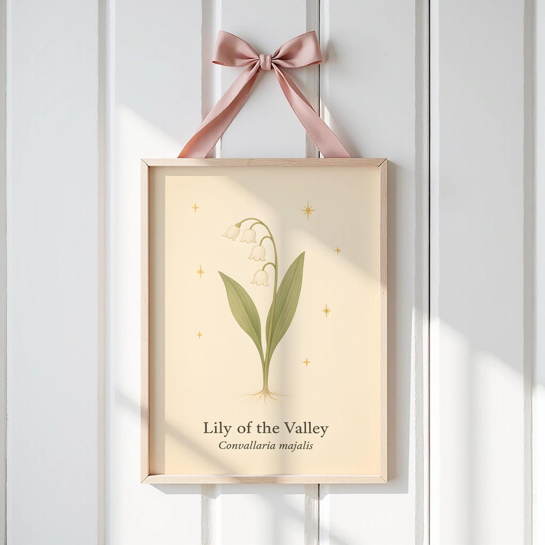 Lily of the Valley – Botanical Folk Art Print (convallaria Majalis) - Etsy