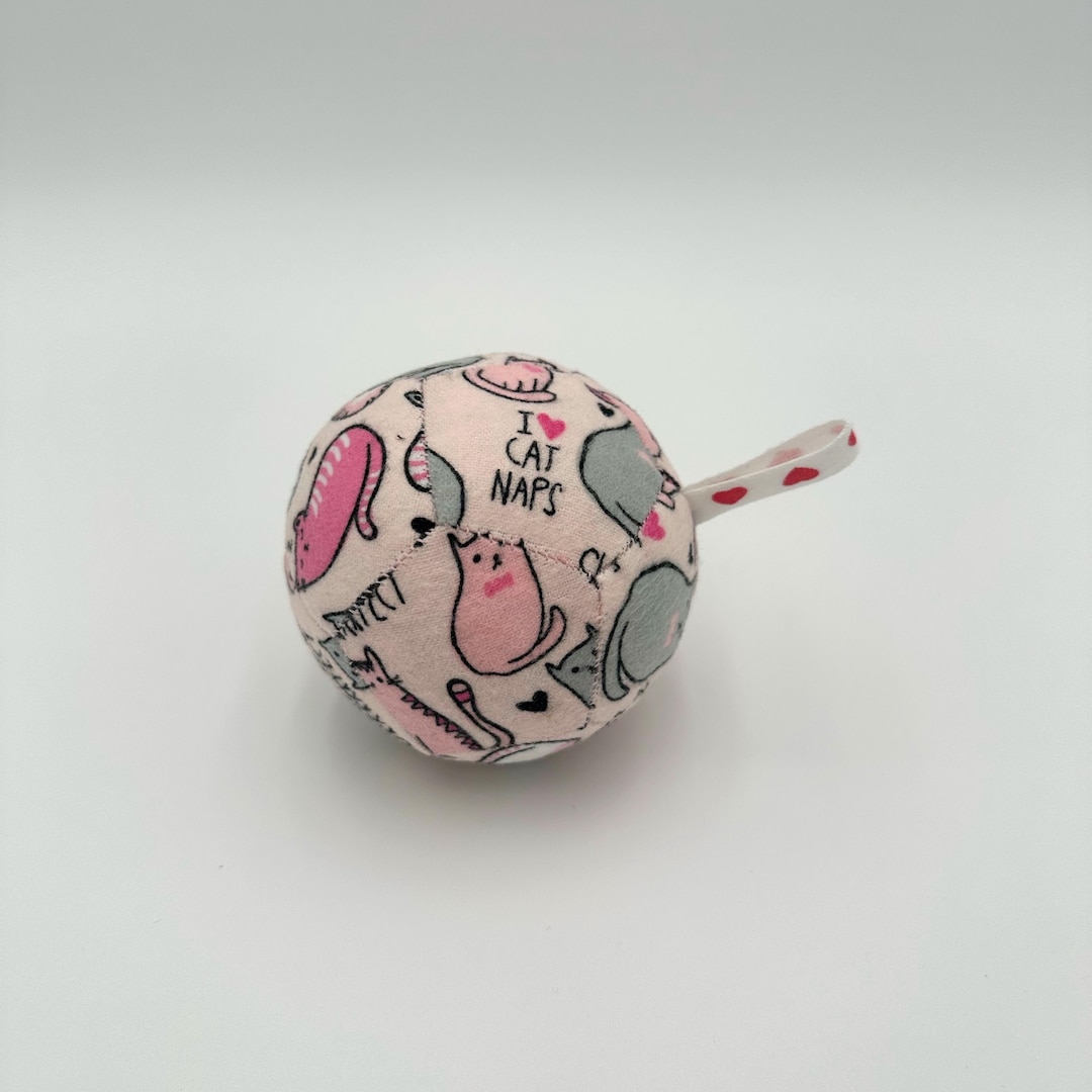 Patchwork Flannel Baby Rattle, Kitty Cats, Cat Naps, Pink Sensory Baby ...