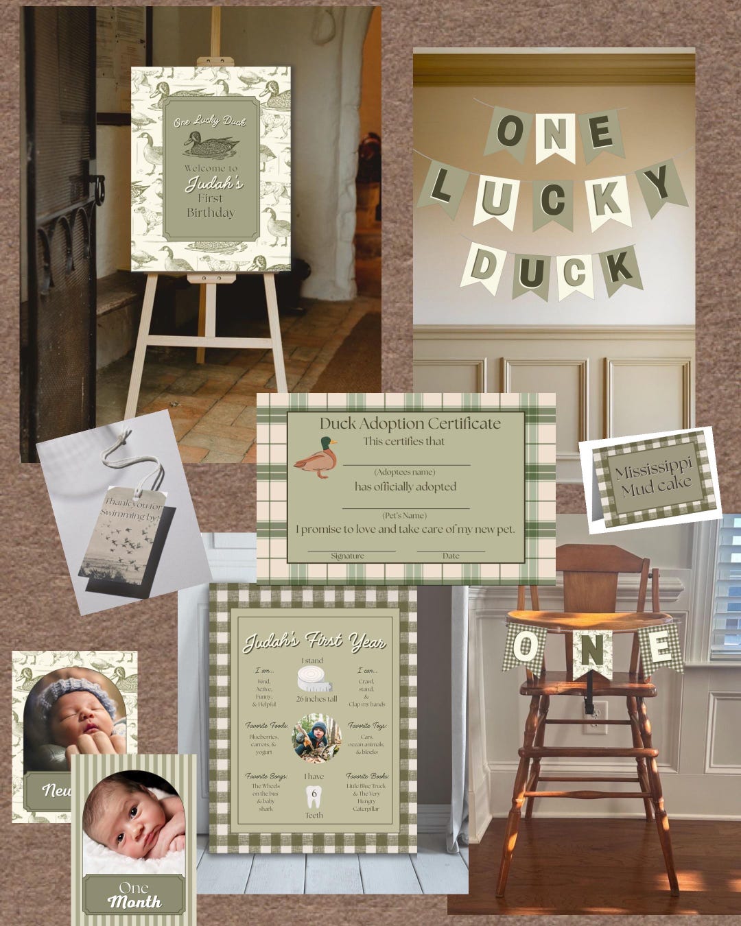 One Lucky Duck Birthday Bundle , First Birthday Party , Duck Theme ...