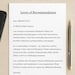 Letter of Recommendation Template - Editable Canva Professional ...