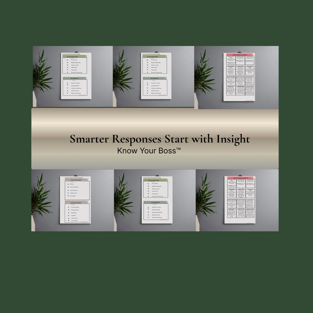 Understand Your Boss Worksheet | Workplace Communication Tool + FREE ...