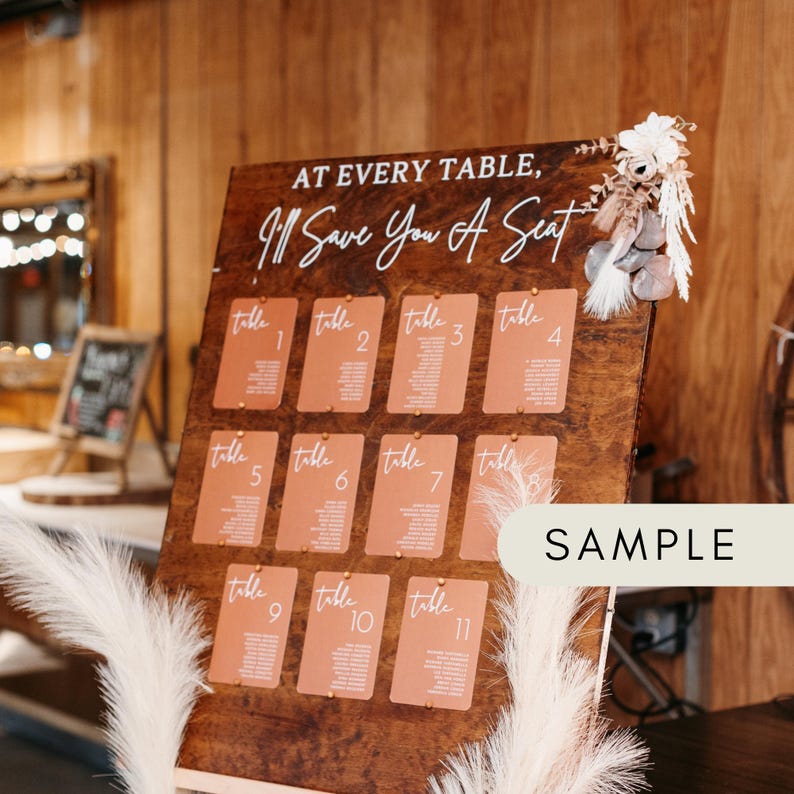 Wedding Seating Chart at Every Table I'll Save You A Seat SVG PNG Table ...