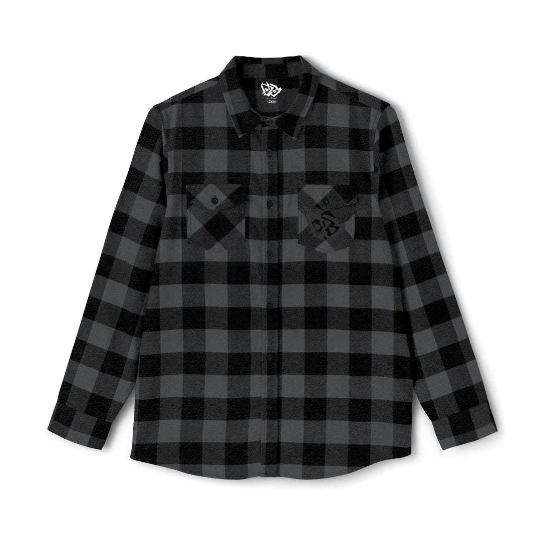 Defective Brain Logo Flannel Shirt: Gothic Streetwear Button-up - Etsy
