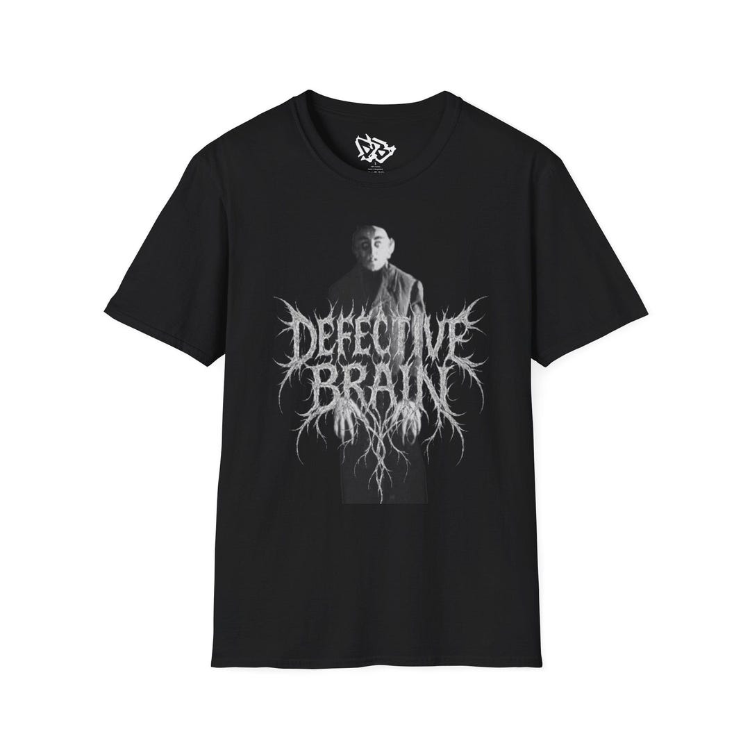 Defective Brain Horror Graphic T-shirt: Gothic Punk Streetwear - Etsy