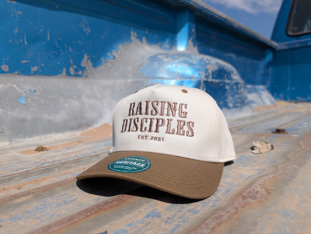 Raising Disciples Hat – Two-tone Christian Trucker Cap With Custom EST ...
