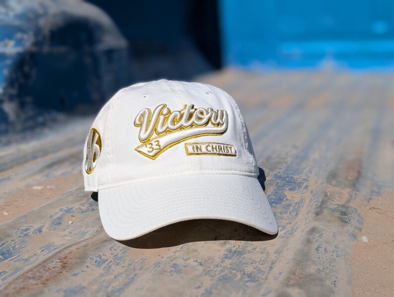 Retro Victory Baseball Cap | 3D Puff Embroidered Christian Hat - Etsy ...