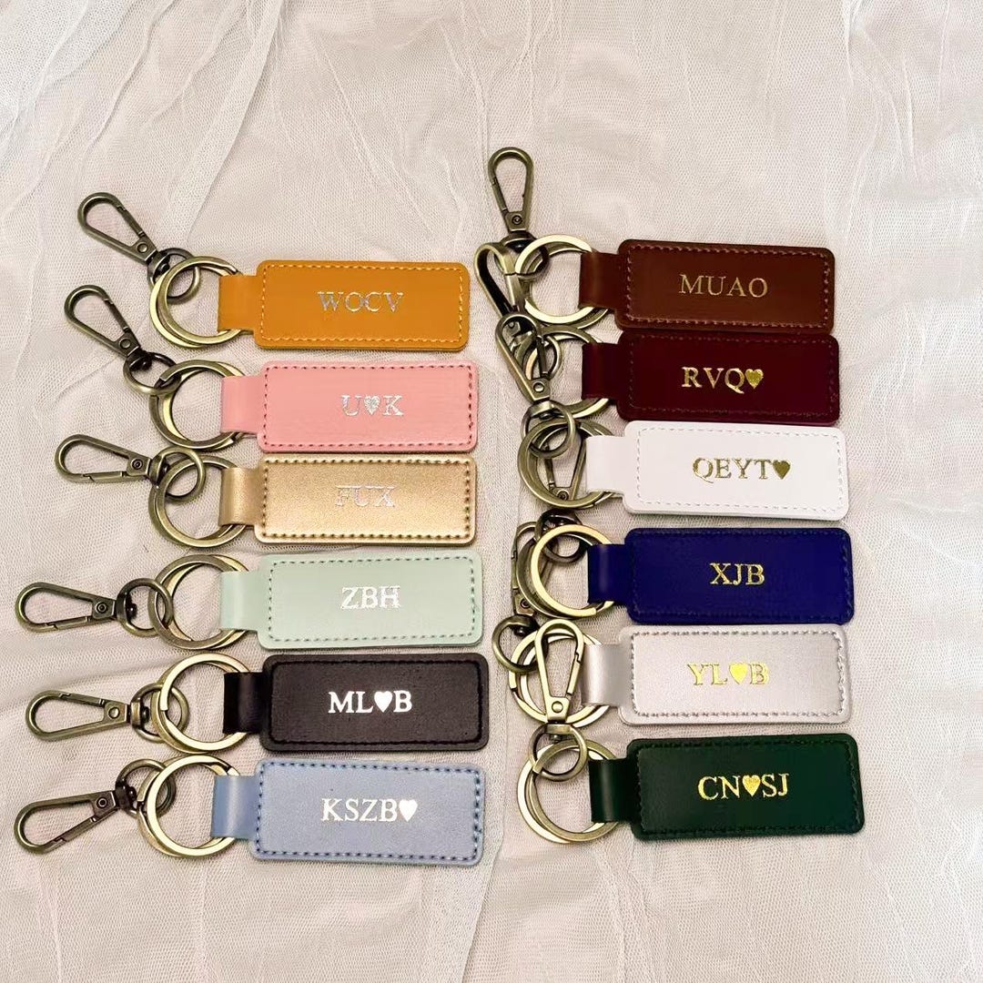 Personalized Leather Keychain,hand Carved Keychain,premium Engraved ...