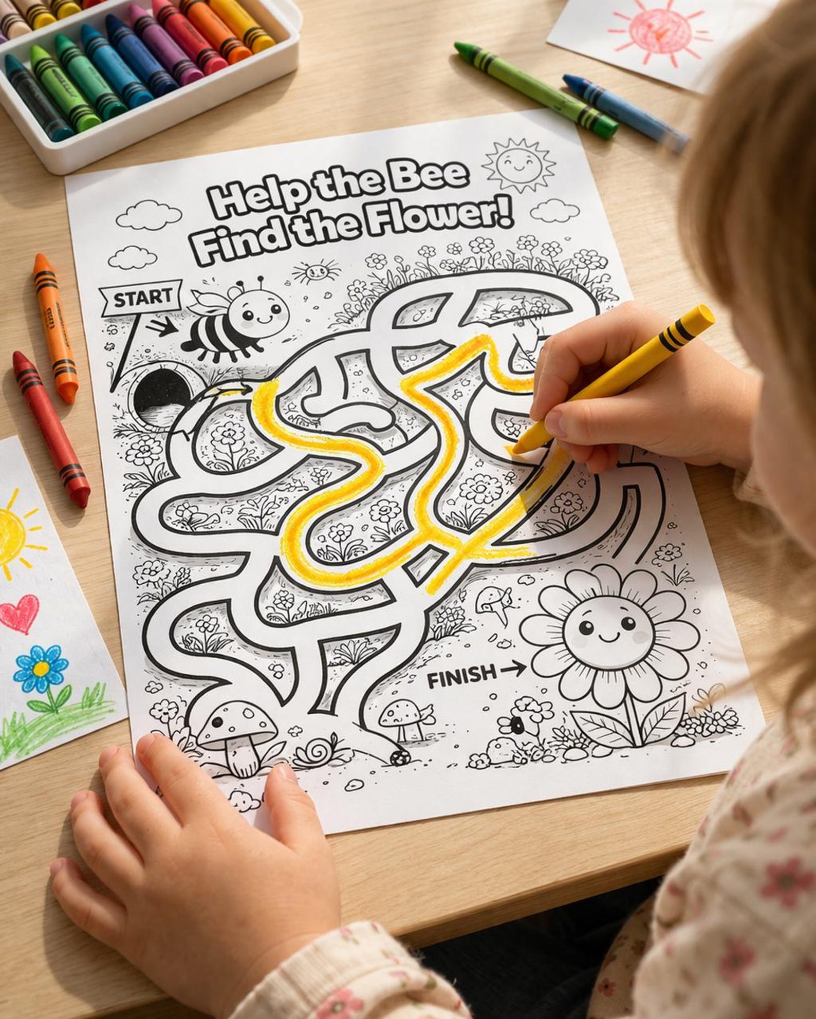 Bee Maze Printable, Kids Activity Pack, 5 Mazes PDF - Etsy
