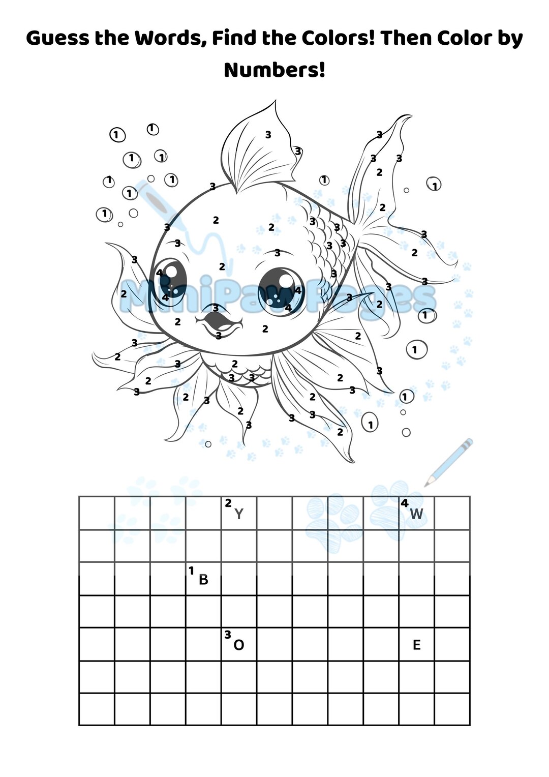 Color by Number Crossword Puzzle: Fun Learning Activity (PDF Printable ...