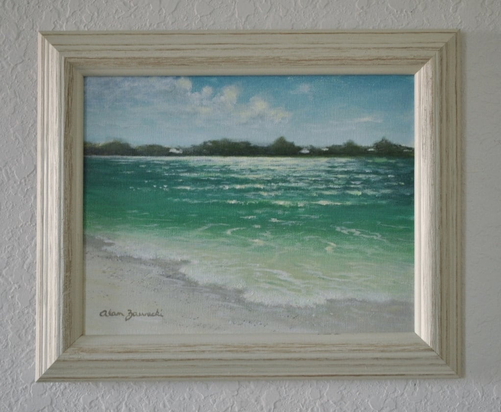 Original Framed Florida Beach Painting, 11"x14" Plein Air Painting ...