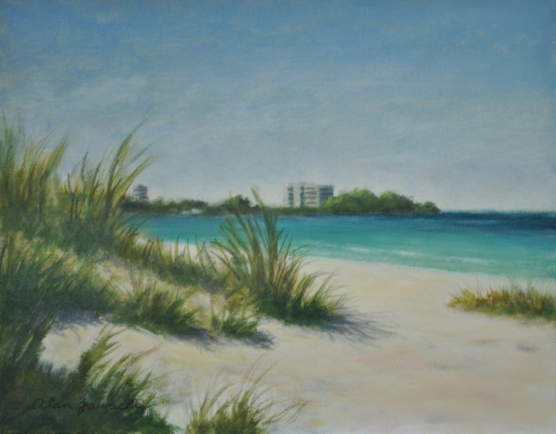 Original Florida Plein Air Painting, Framed Florida Seascape, Fine Art ...