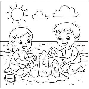 Summer Coloring Pages for Kids 2 – Children's Coloring Sheets, Party ...