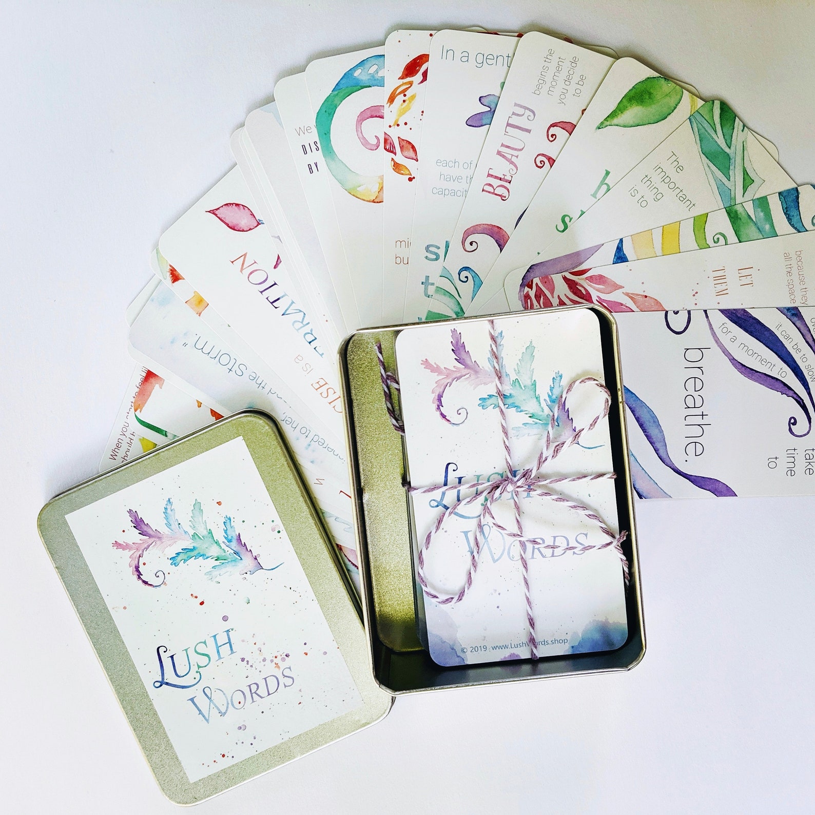 Lush Words: Inspiration Card Twin Pack in Gift Tin - Etsy