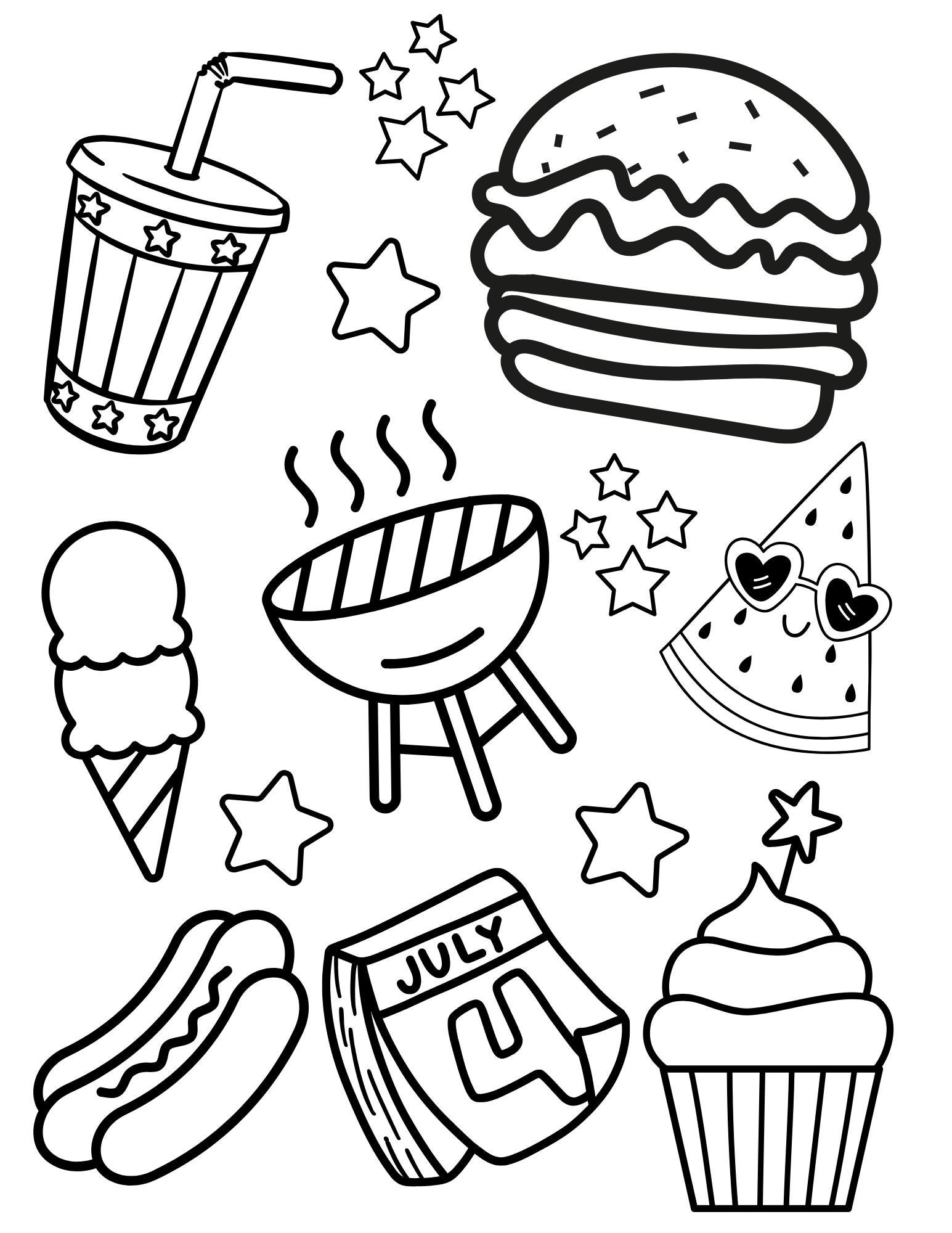 July 4th Coloring Sheets Bundle - Etsy