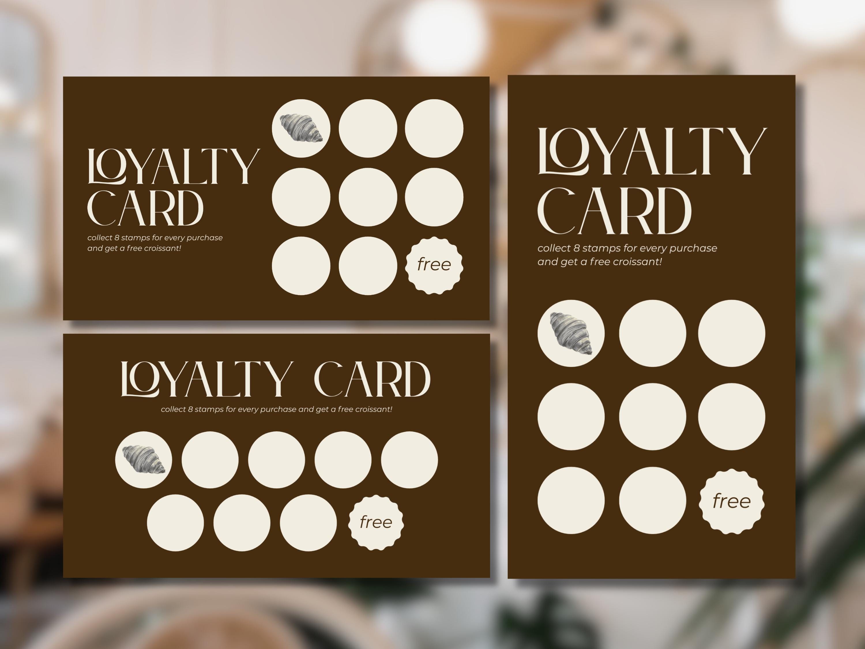 Loyalty Card Design Template for Cafes Bakeries and Restaurants ...