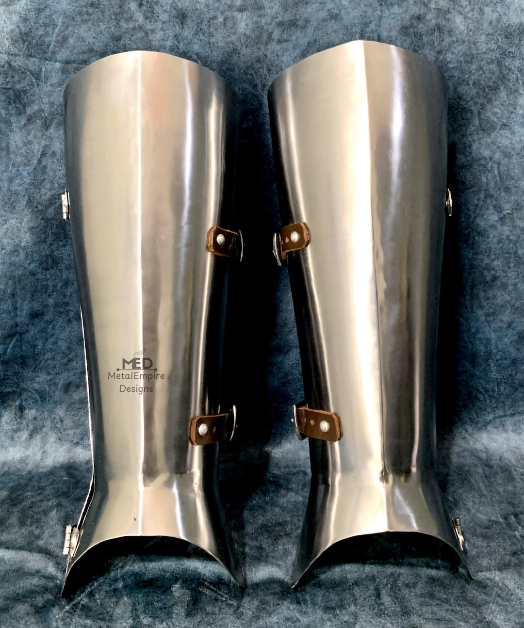 Medieval Knight Leg Greaves: 18ga Steel Armor, SCA LARP Cosplay - Etsy