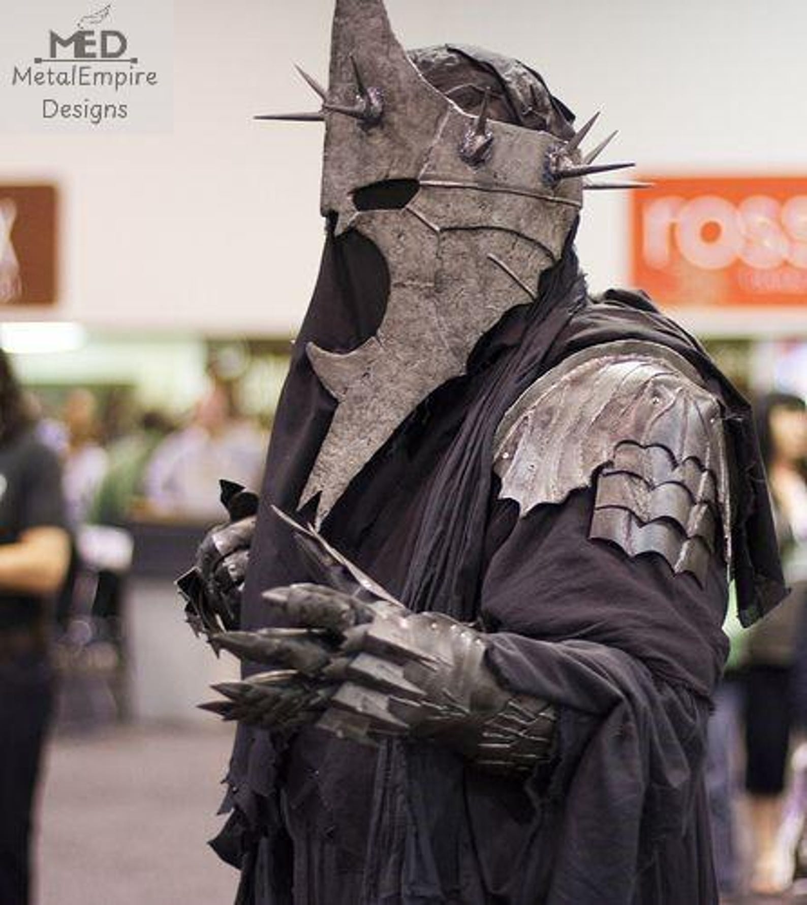Nazgul Ringwraith Full Costume: Steel Helmet, Gauntlets, Cloak - Lord ...
