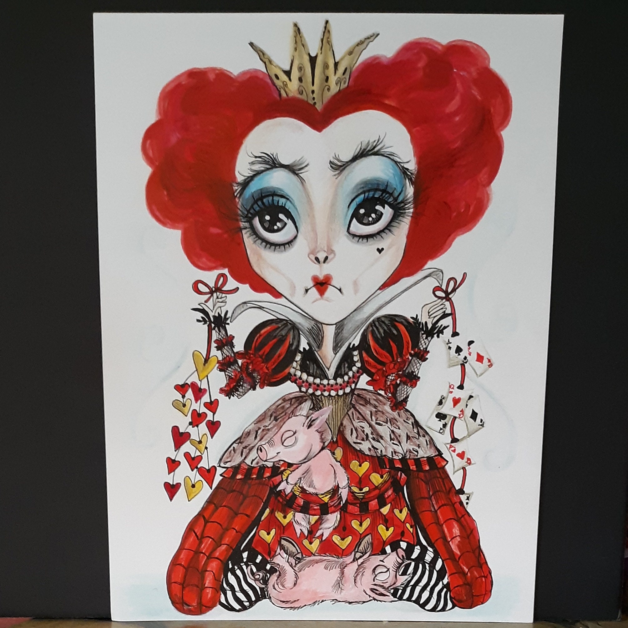 Queen Of Hearts Alice In Wonderland Drawing New Fashion Design For