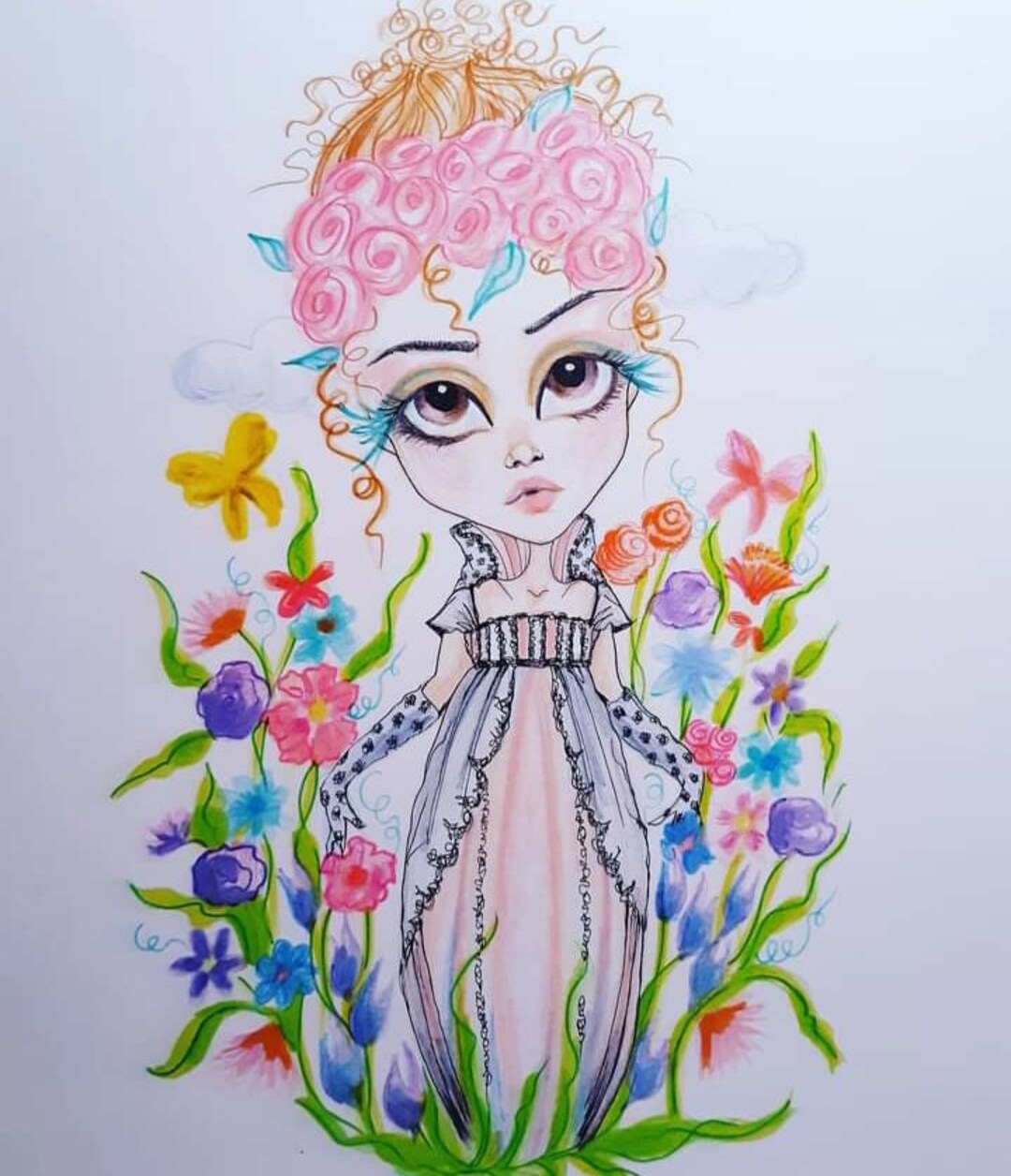 Emma Fantasy Big Eye Pop Culture Pretty Art Print - Etsy