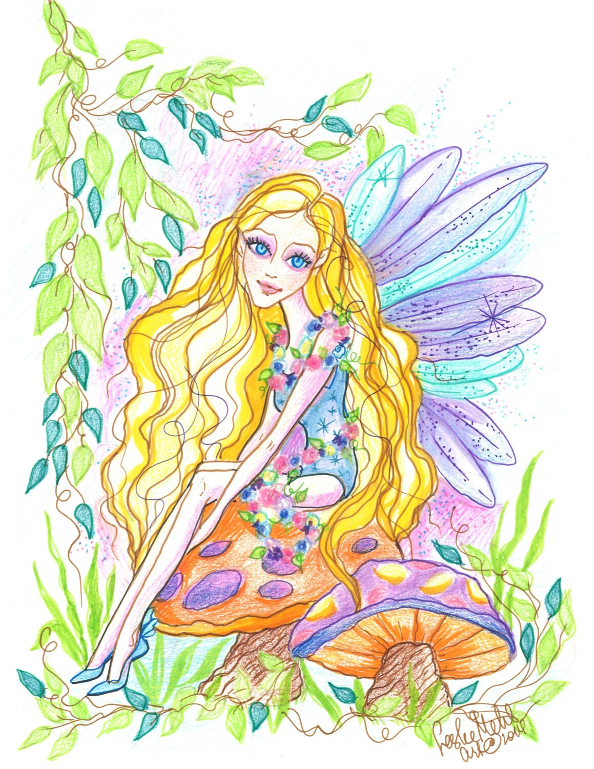 Fantasy Art Printable Page Digital Download Fantasy Art | Etsy