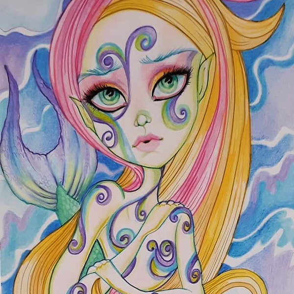 Big Eye Mermaid - Etsy