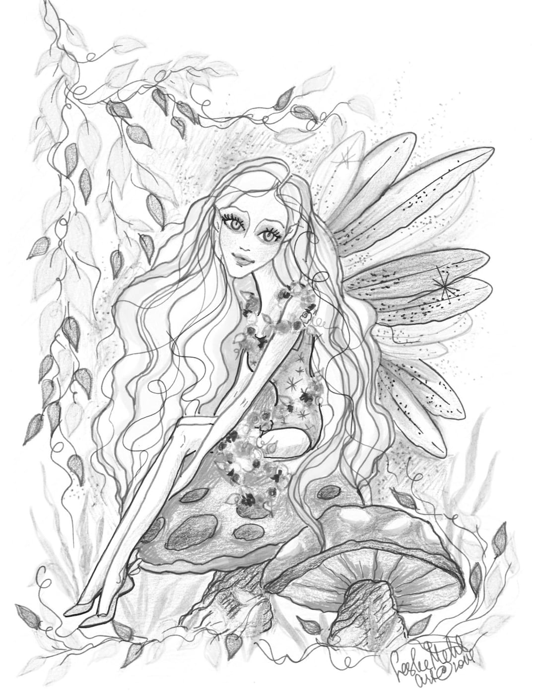 Adult Coloring Page Grayscale Coloring Page Printable Coloring Page ...