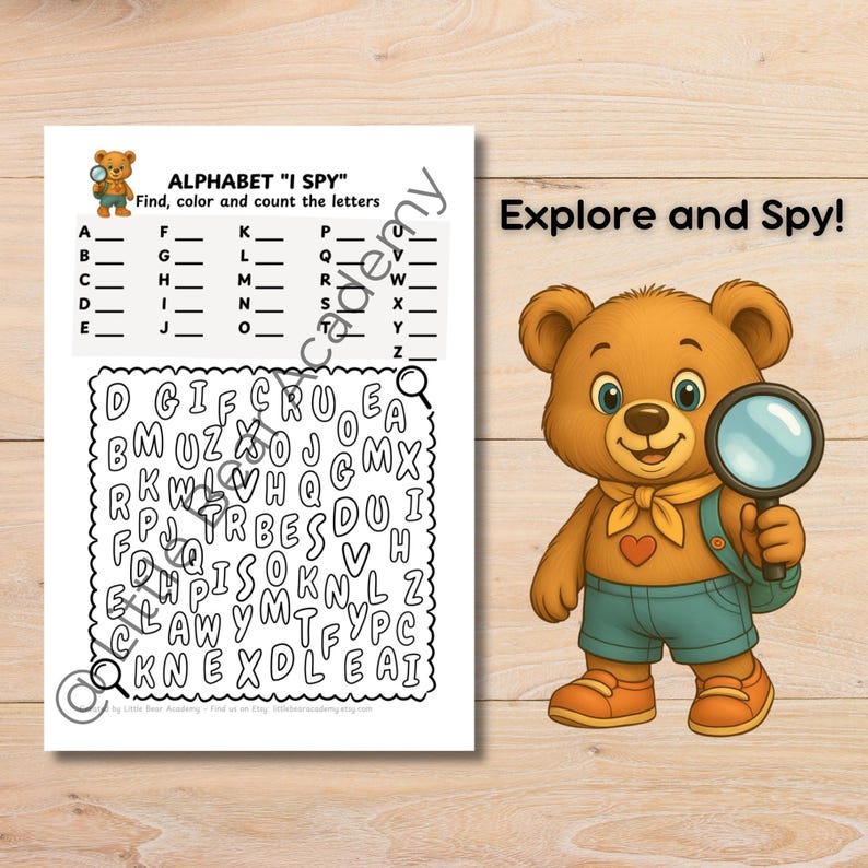 Alphabet Flashcards for Preschool | Little Bear Printable ABC Cards + I ...