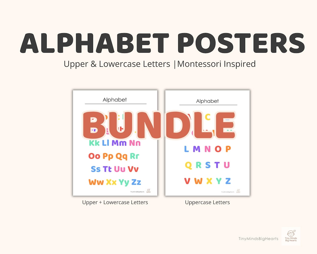 Alphabet Posters A–Z Bundle | Printable ABC Wall Art With Letters ...