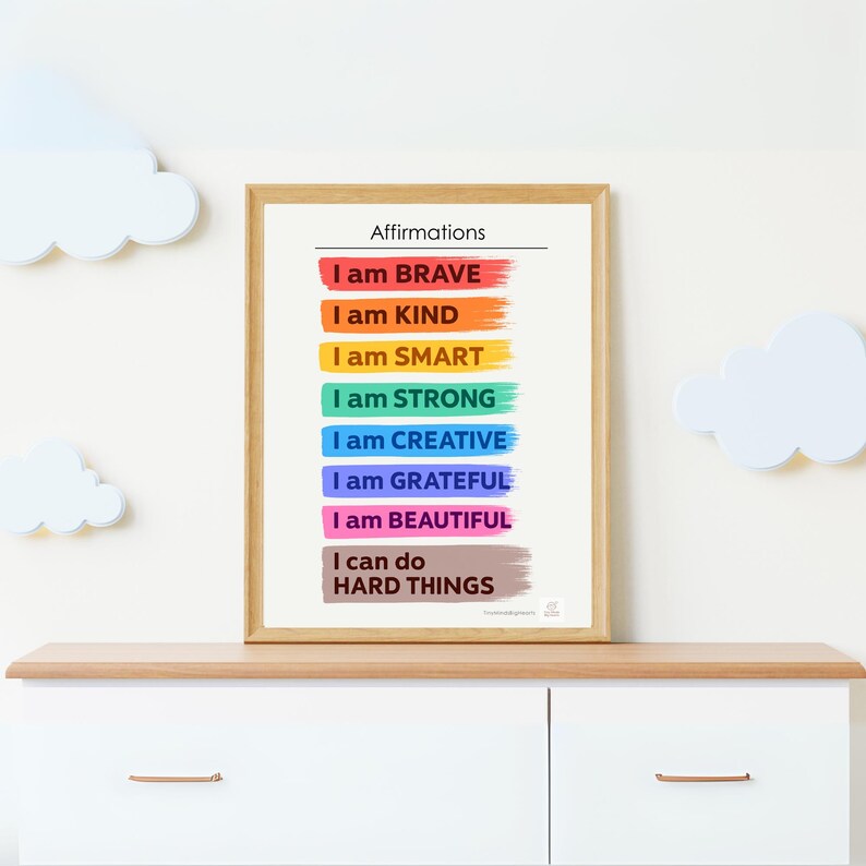 Printable Affirmation Poster for Kids | Calm Corner Wall Art ...