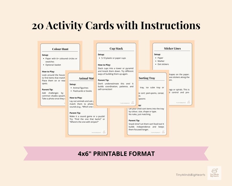 Low Prep Play Prompts for Toddlers | Easy Kids Activities Printable ...
