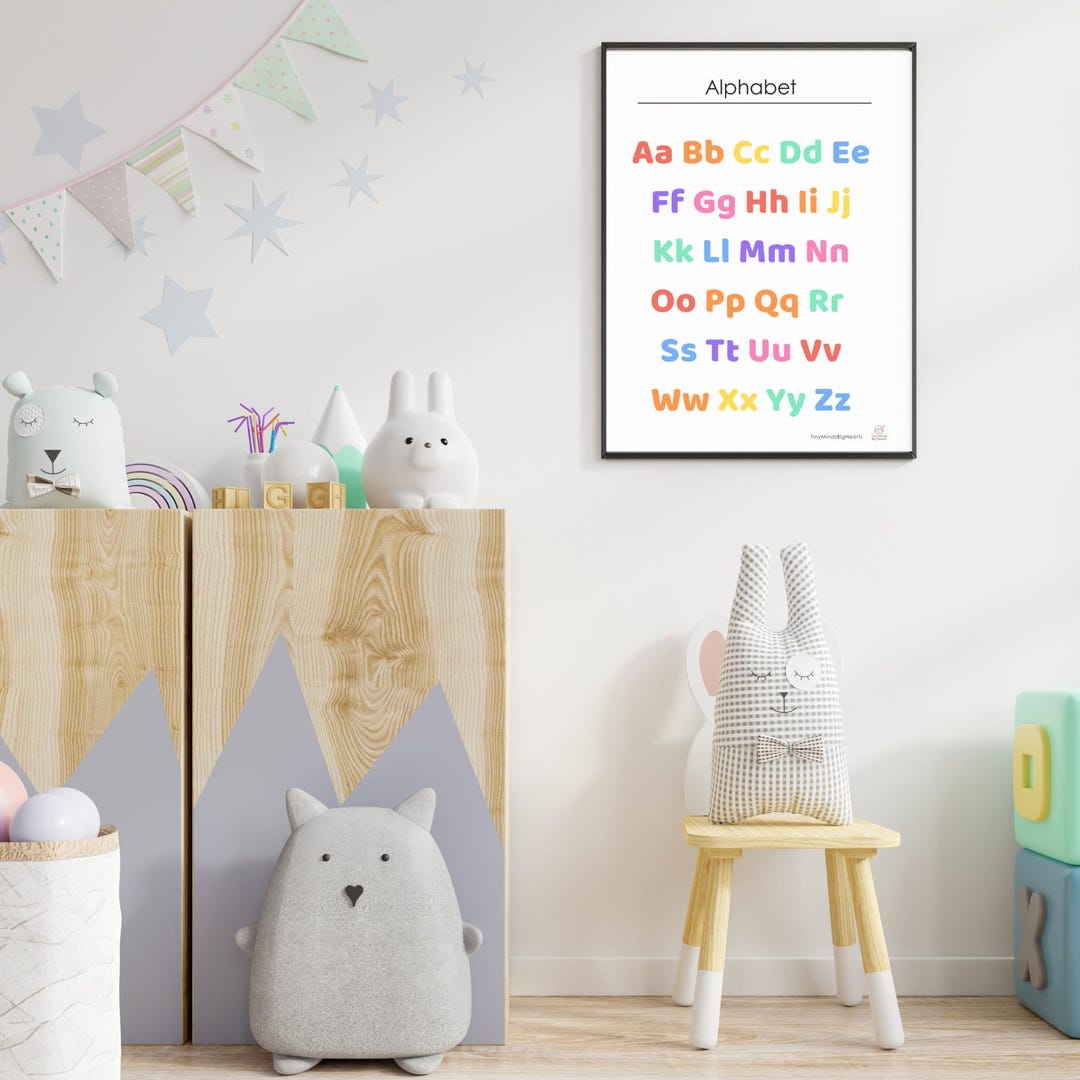 Rainbow Alphabet Poster | Montessori ABC Chart for Kids | Printable A–Z ...