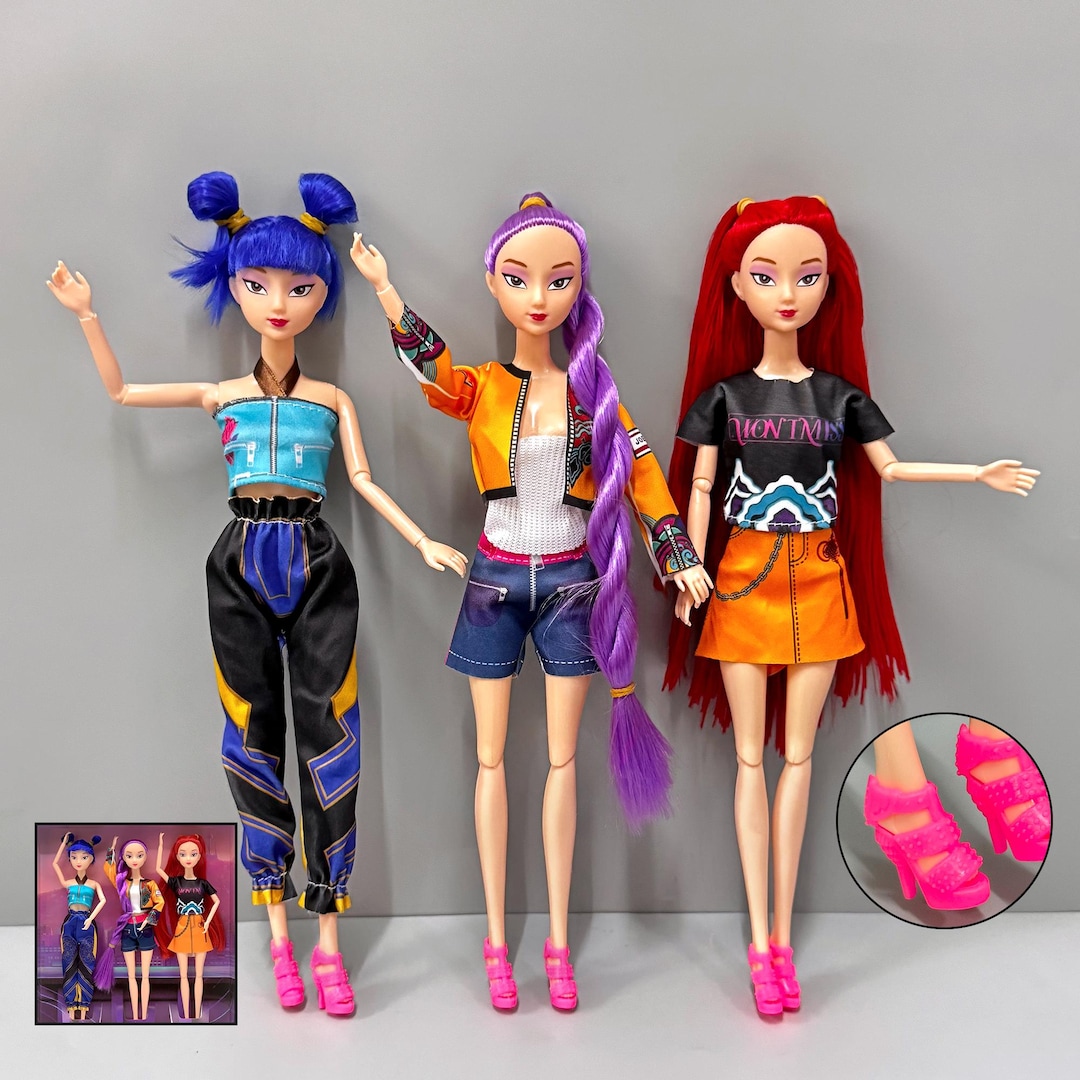 Kpop Demon Hunters Action Figures Set – Rumi Mira Zoey Anime Figurine ...