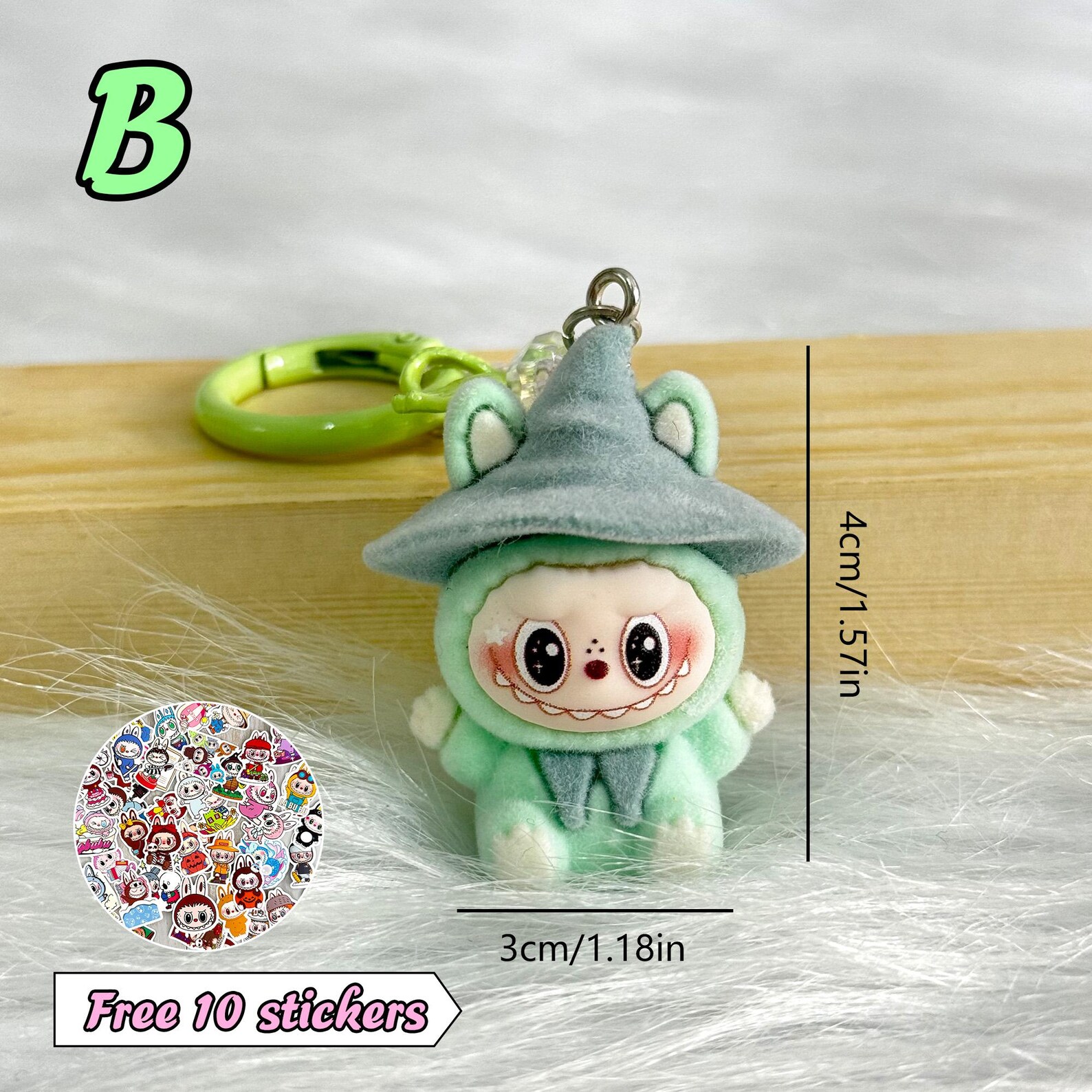 Mini Labubu Monster Keychain | Have a Seat Keychain | Cute Keychain ...