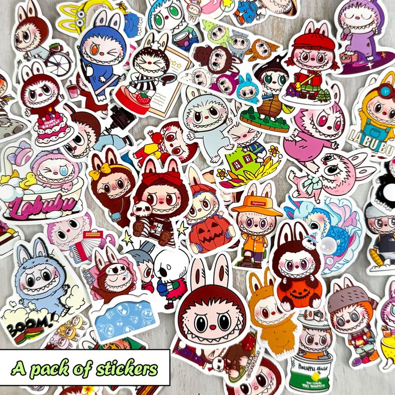 Mini Adorable Resin Labubu Desk Decor,dopamine Colors,flocking Labubu ...