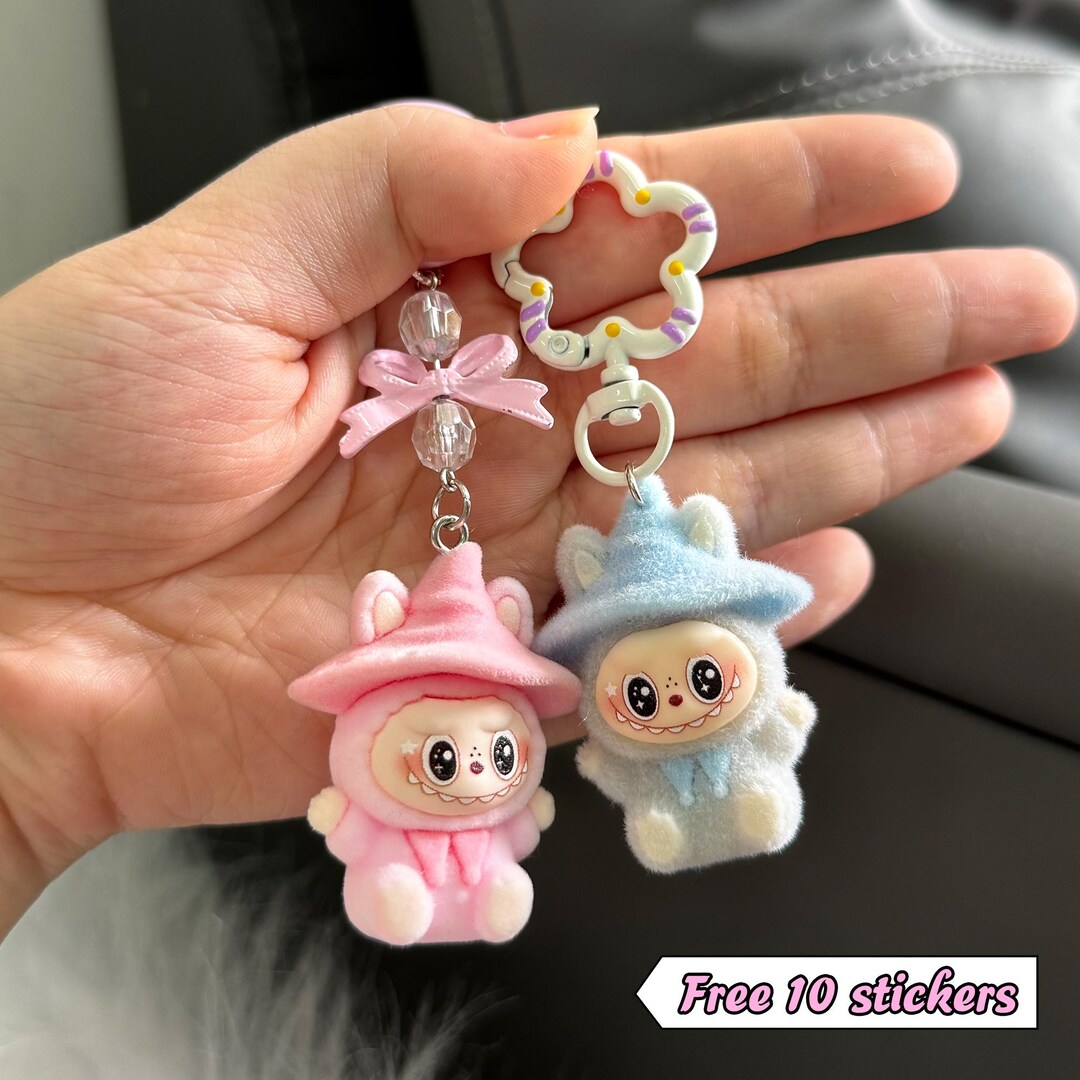 Mini Labubu Monster Keychain | Have a Seat Keychain | Cute Keychain ...