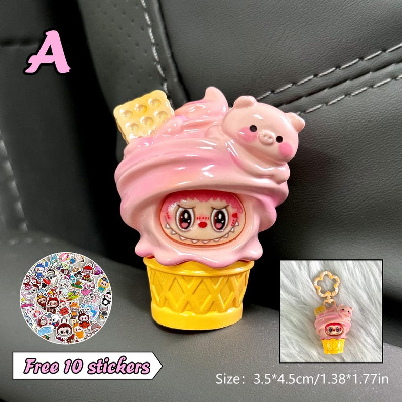 Cute Labubu, Mini Labubu Dolls Keychain, 6 Colors Bag Charm, Monster ...