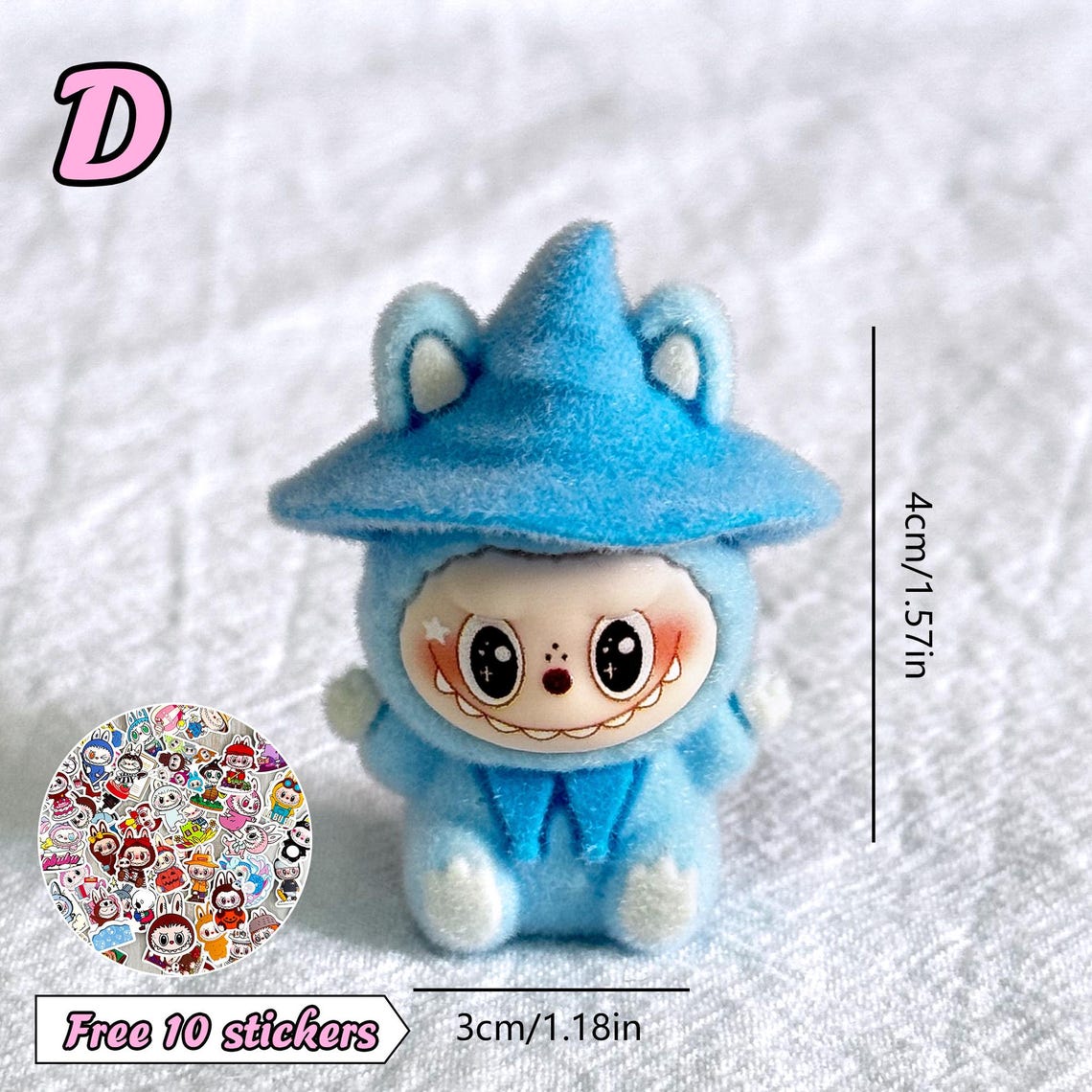 Mini Adorable Resin Labubu Desk Decor,dopamine Colors,flocking Labubu ...