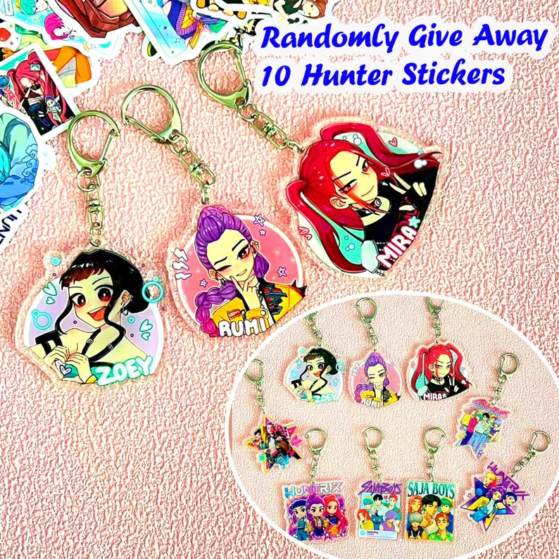 Netflix K-pop Demon Hunters Keychains-saja Boys Inspired,huntrix Charm ...