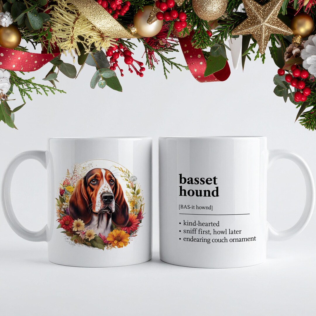Basset Hound Mug | Funny Basset Definition & Dog Illustration - Etsy