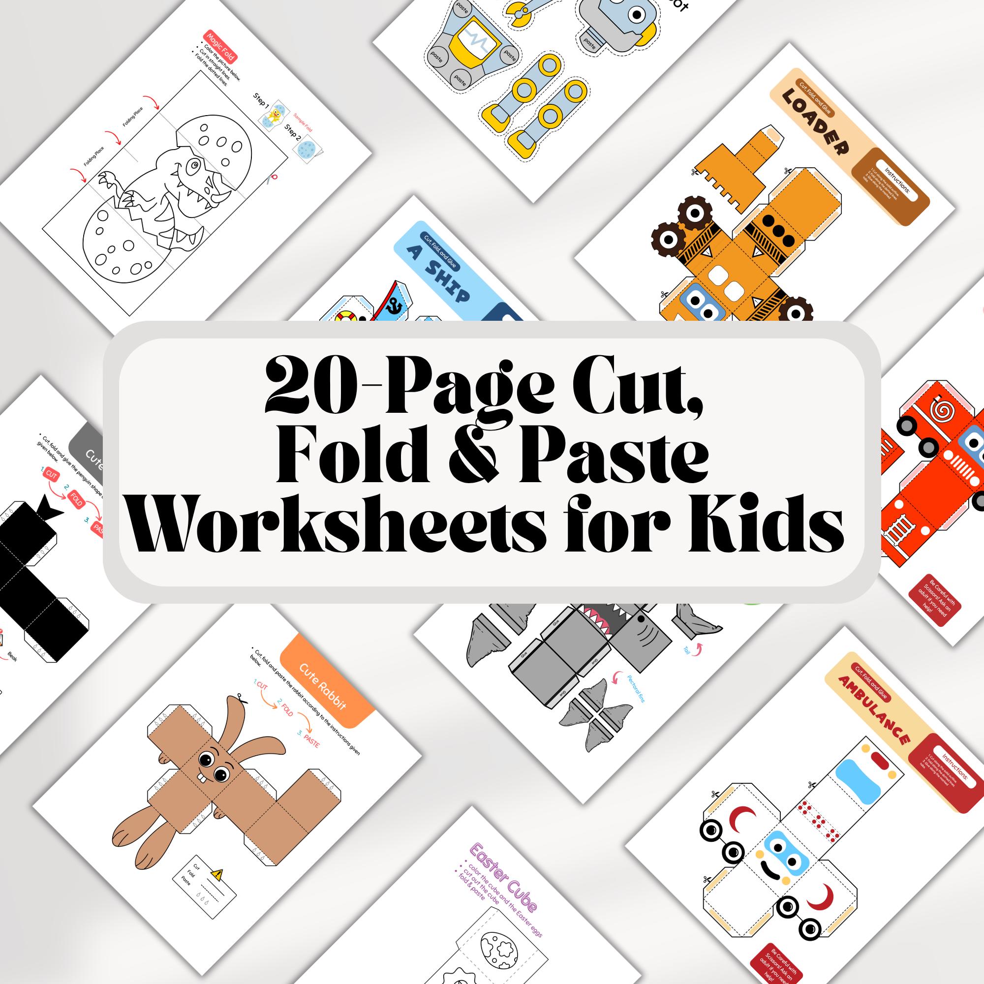 3D Paper Models for Kids, Cut Fold Paste Craft (digital Download) - Etsy
