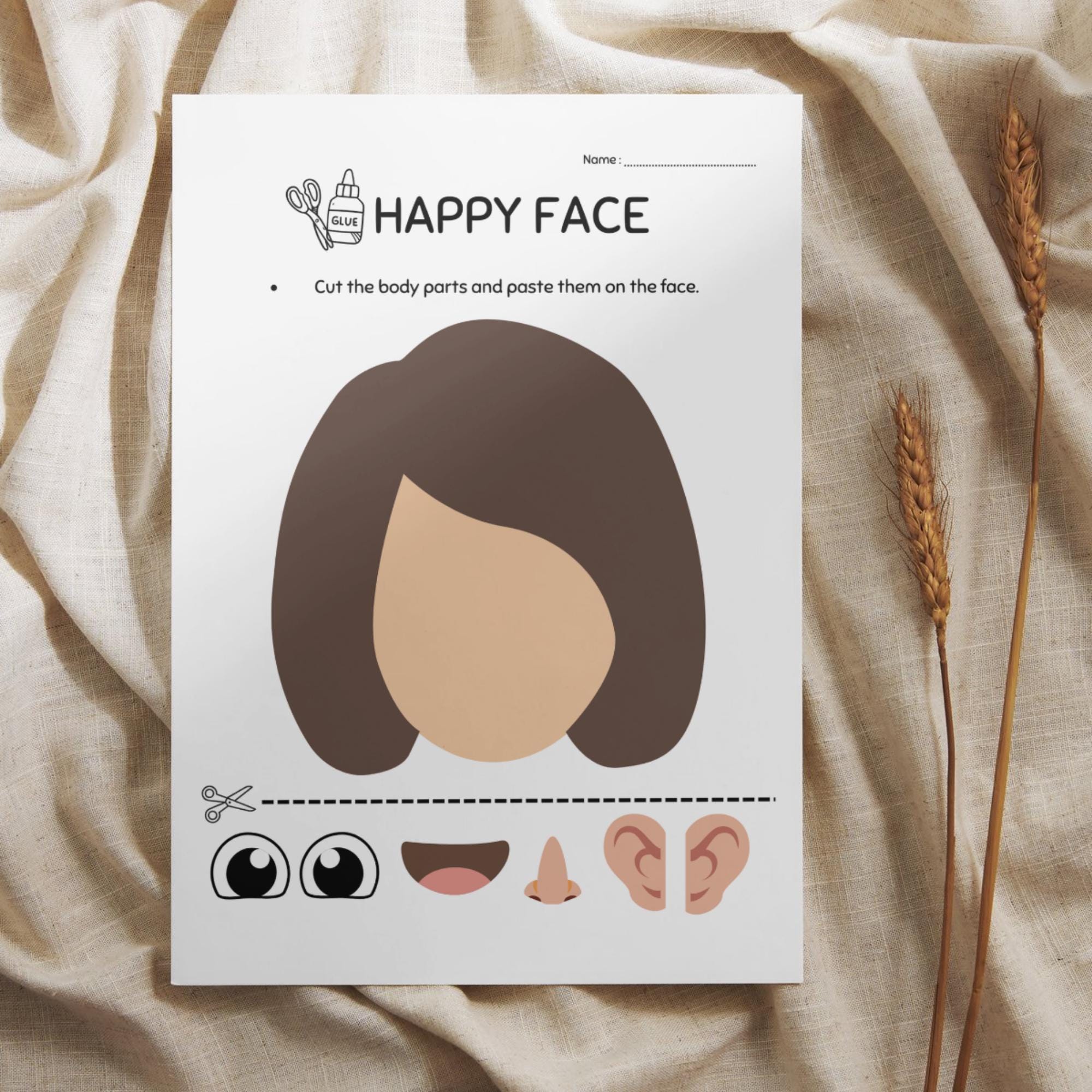 Cut & Paste Face Emotions Printable – SEL Activity, Fine Motor Skills ...
