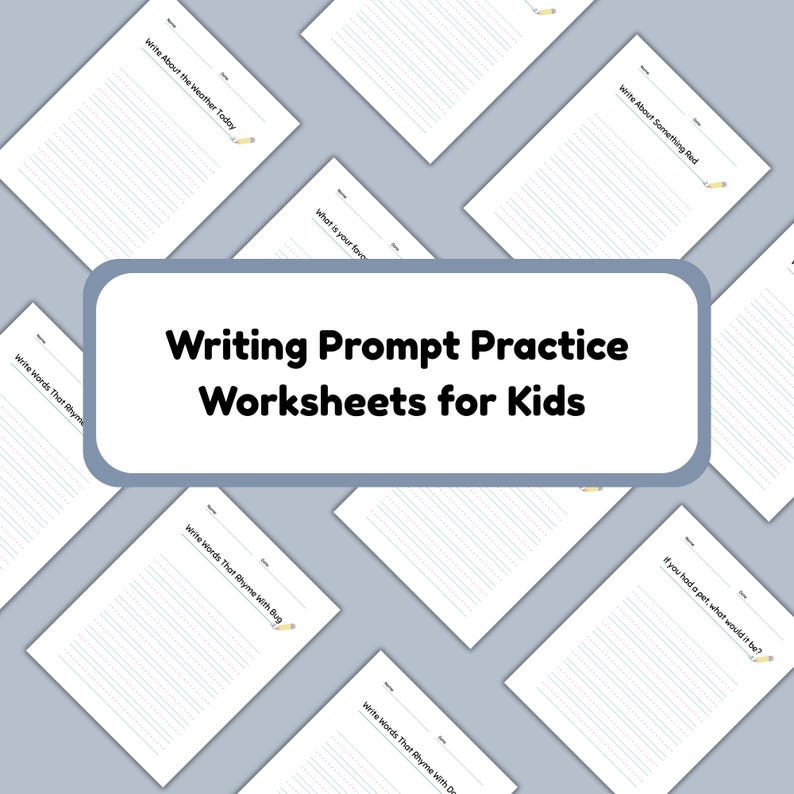 Writing Prompts for Kids Printable 30 Page Writing Journal Preschool ...