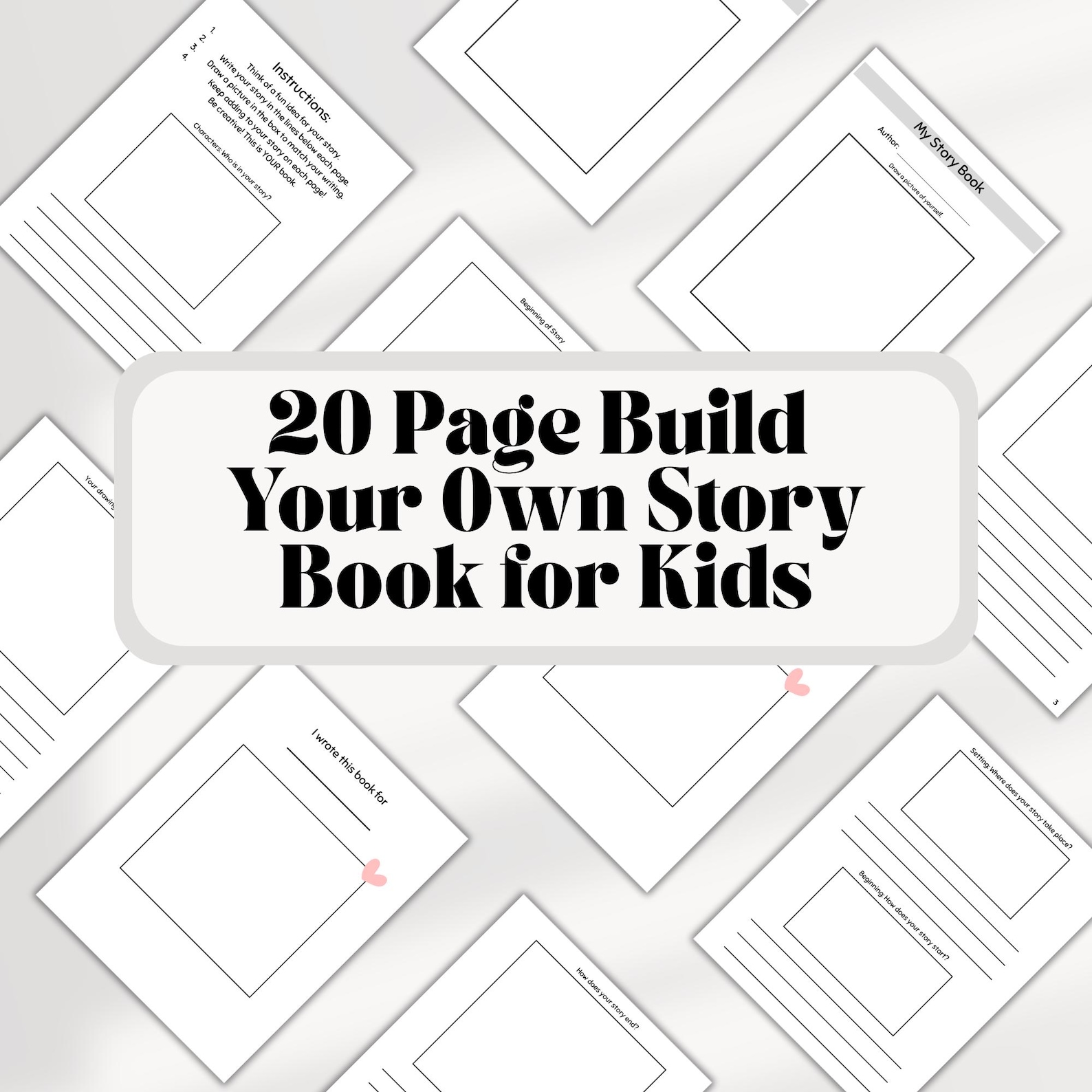 20-page Build Your Own Story Book for Kids | Guided Writing Prompts ...