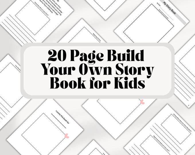 20-page Build Your Own Story Book for Kids | Guided Writing Prompts ...