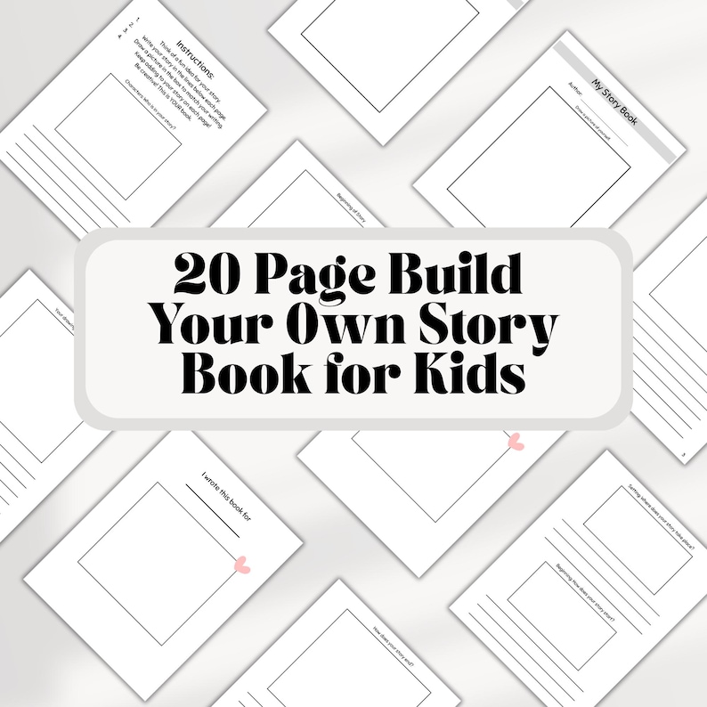 20-page Build Your Own Story Book for Kids | Guided Writing Prompts ...